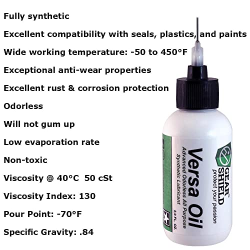 Gear Shield Versa Oil Advanced Odorless All Purpose Synthetic Lubricant - 2 Pack