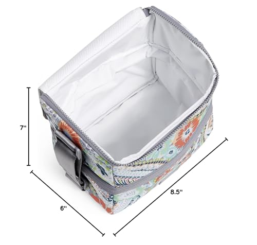Vera Bradley Women's Recycled Lighten Up Reactive Expandable Lunch Cooler Lunch Bag, Citrus Paisley, One Size