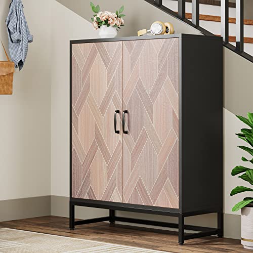 LITTLE TREE Shoe Storage Cabinet for Entryway, Modern Shoe Organizer Cabinet with Removable Shelves for 16-20 Pairs
