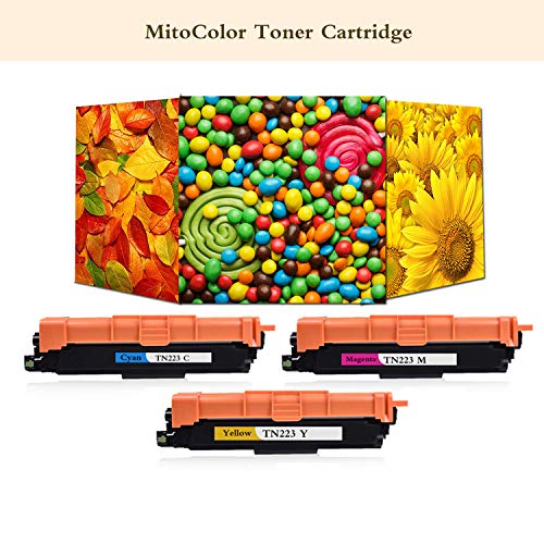 3-Pack(1C+1M+1Y) Compatible TN-223 Toner Cartridge Replacement for Brother TN-223 TN223 MFC-L3750CDW HL-L3290CDW HL-L3210CW MFC-L3710CW HL-L3230CDW Printer,Sold by MitoColor
