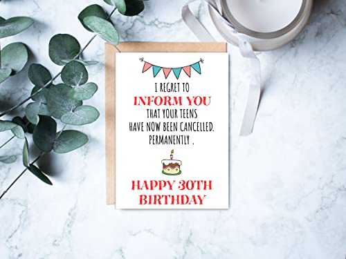 Funny 30Th Birthday Card - 30Th Birthday Card - For Son Daughter Sister Brother Nephew Niece Grandson