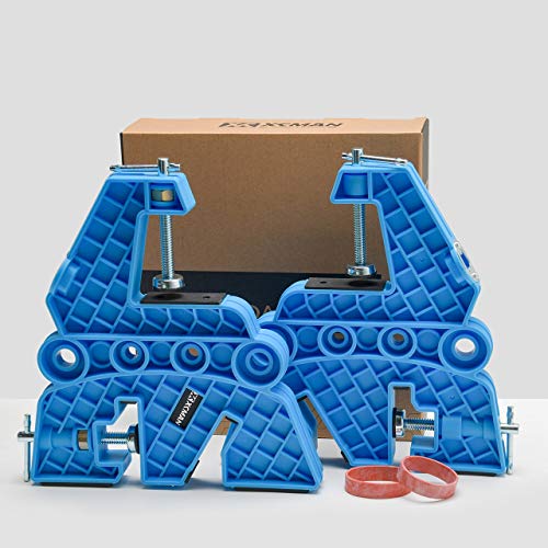 XCMAN Ski Snowboard Vise for Tuning,Waxing and Repair,Set of Non-Slip Vice Grips with Horizontal and Vertical and Tilt Working Positions,Rubber Ski Brake Retainers,Pair