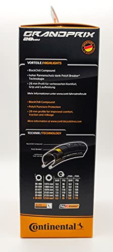 Continental Grand Prix All Rounder Bicycle 700x25 Black Chili Folding Clincher - Pair (2 Tires)