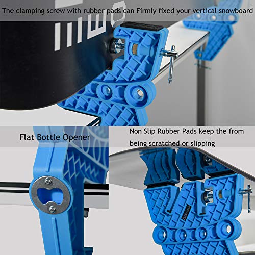 XCMAN Ski Snowboard Vise for Tuning,Waxing and Repair,Set of Non-Slip Vice Grips with Horizontal and Vertical and Tilt Working Positions,Rubber Ski Brake Retainers,Pair