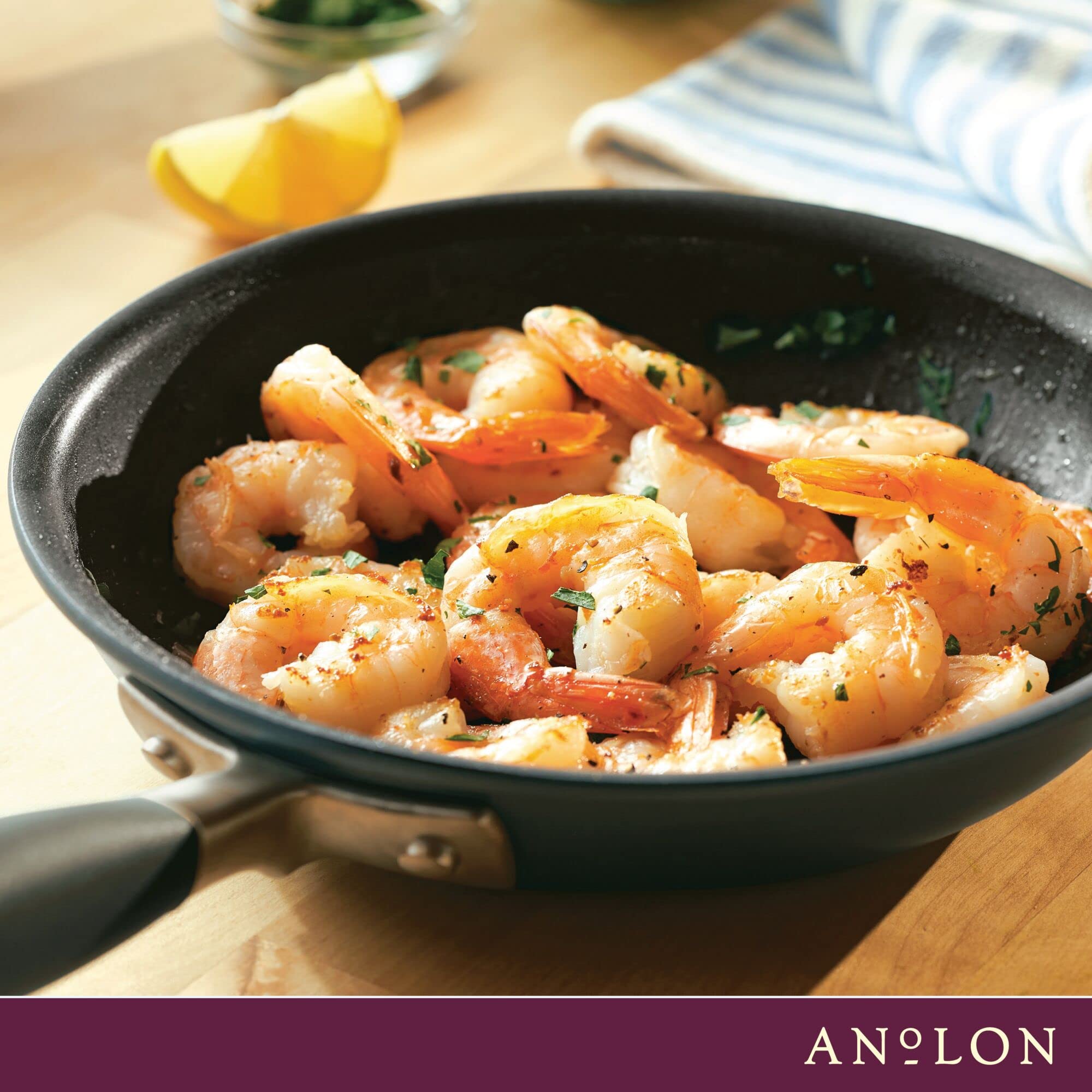 Anolon Advanced Hard Anodized Nonstick Frying / Fry Pan / Skillet - 8 Inch, Gray