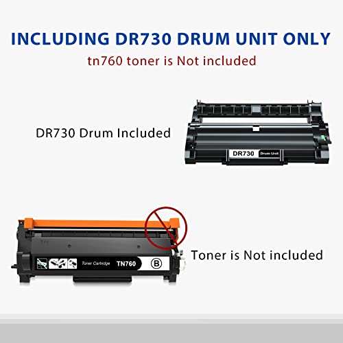 Tounker DR730 Drum Unit Compatible Replacement for Brother DR730 DR-730 DR 730 for HL-L2350DW HL-L2395DW HL-L2370DW HL-L2390DW MFC-L2710DW MFC-L2750DW DCP-L2550DW Printer (2-Pack)