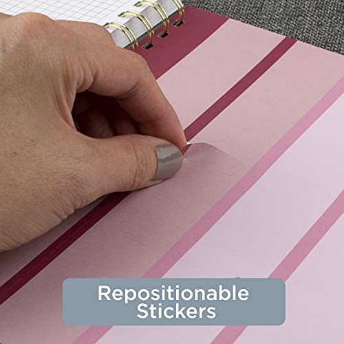 2022 Weekly & Monthly Planner by AT-A-GLANCE, 8-1/2" x 11", Large, Hardcover, Harmony, Berry (6099-905-59)