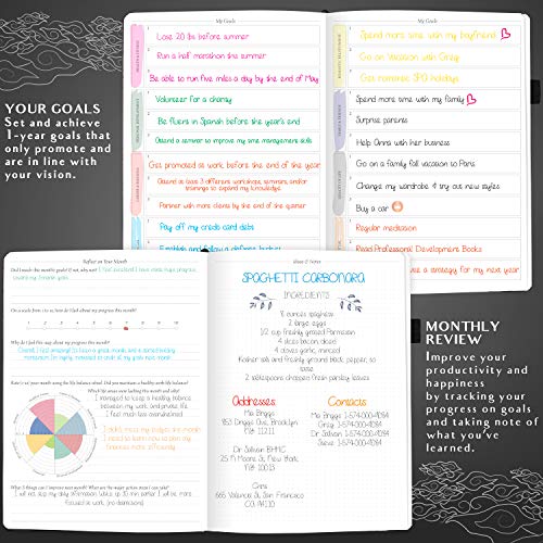 Legend Planner PRO Hourly Schedule Edition - Undated Deluxe Weekly & Daily Organizer with Time Slots. Time Management Appointment Book Journal for Work & Personal Life, A4 Size Hardcover - Black