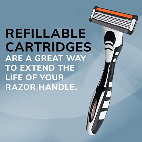BIC Hybrid Flex 5 Titanium 5 Blade Disposable Razors for Men, For a Smooth and Comfortable Shave, 1 Handle and 7 Cartridges, 8 Piece Razor Set