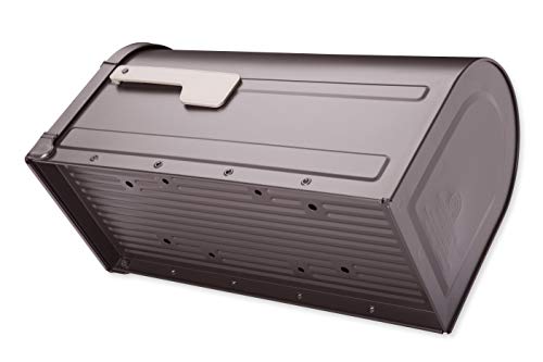 Architectural Mailboxes Roxbury Galvanized Steel Post Mount Mailbox, Compatibility Code F, 7900-5RZ-CG-10, Rubbed Bronze, Large Capacity