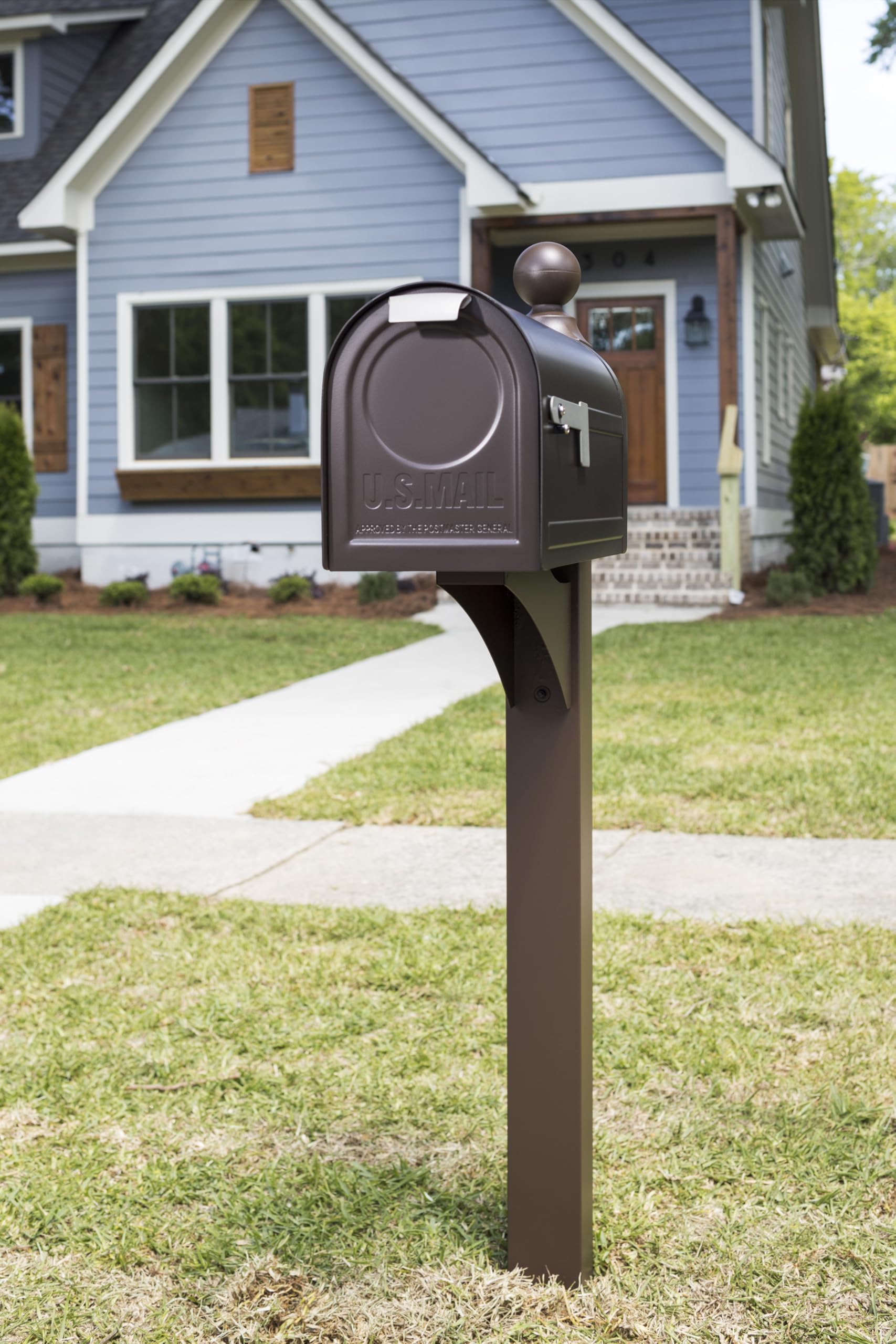 Architectural Mailboxes Northpointe Galvanized Steel Post Mount Mailbox, Compatibility Code C, NM160VAM, Venetian Bronze, Large Capacity