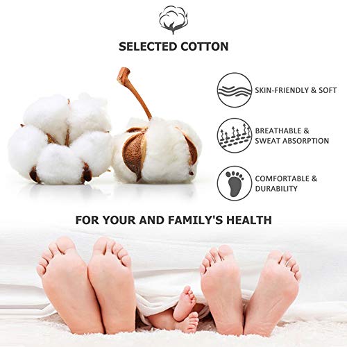 KitNSox Diabetic Socks Extra Wide Calf Women Men Elderly Soft Stretchy Breathable Crew Cushion Loose Top Dress No-Binding Socks 6 Pairs Beige L
