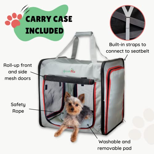 Double Pet Carrier for Cats and Dogs β Use Individually or Zip Together for Large Travel Pet Carrier β Lightweight Connect Carrier β Compact β Carry Case Included
