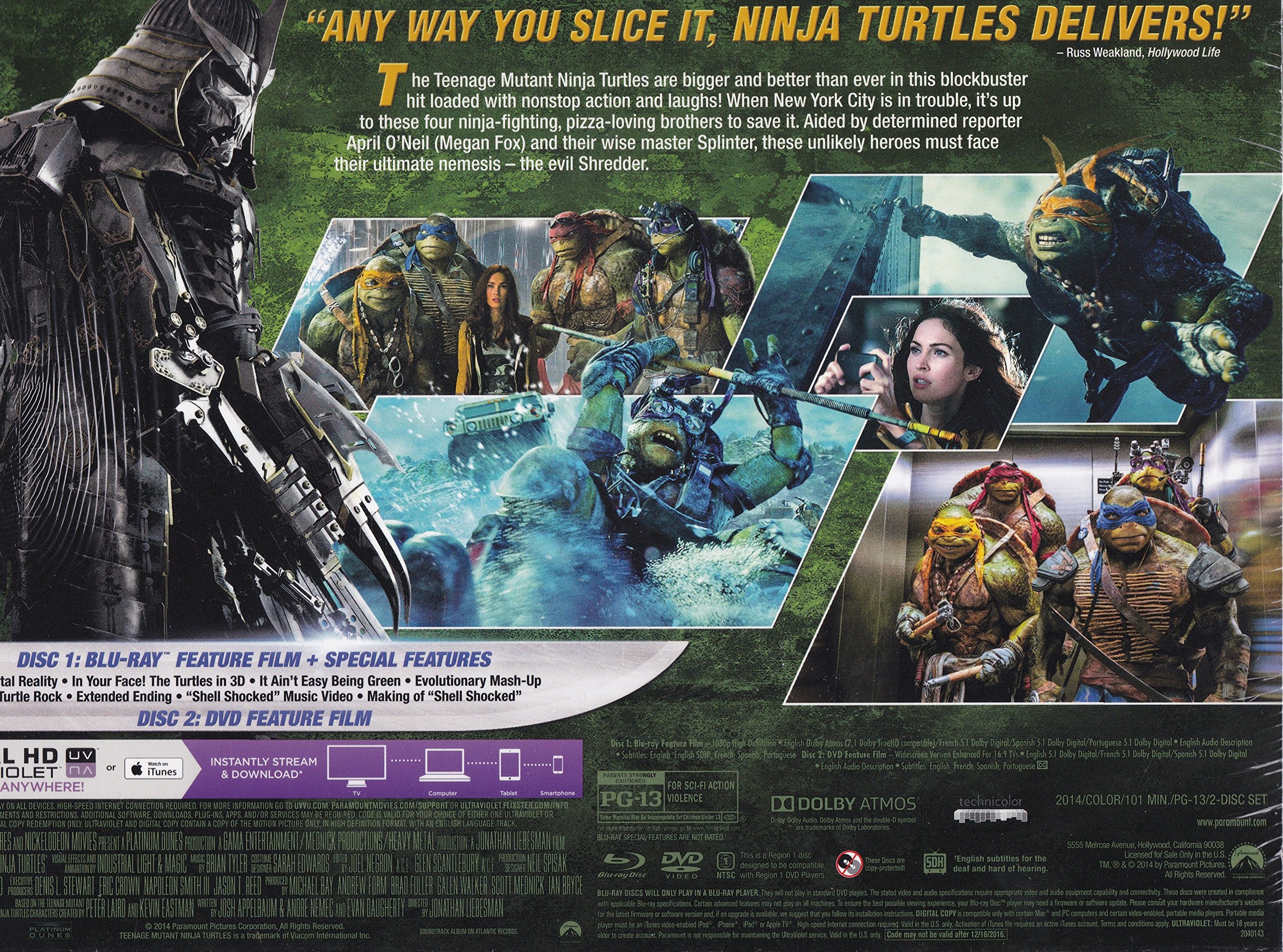 Teenage Mutant Ninja Turtles Blu Ray + DVD + Digital HD Ultimate Gift set with 4 Collectible Figures