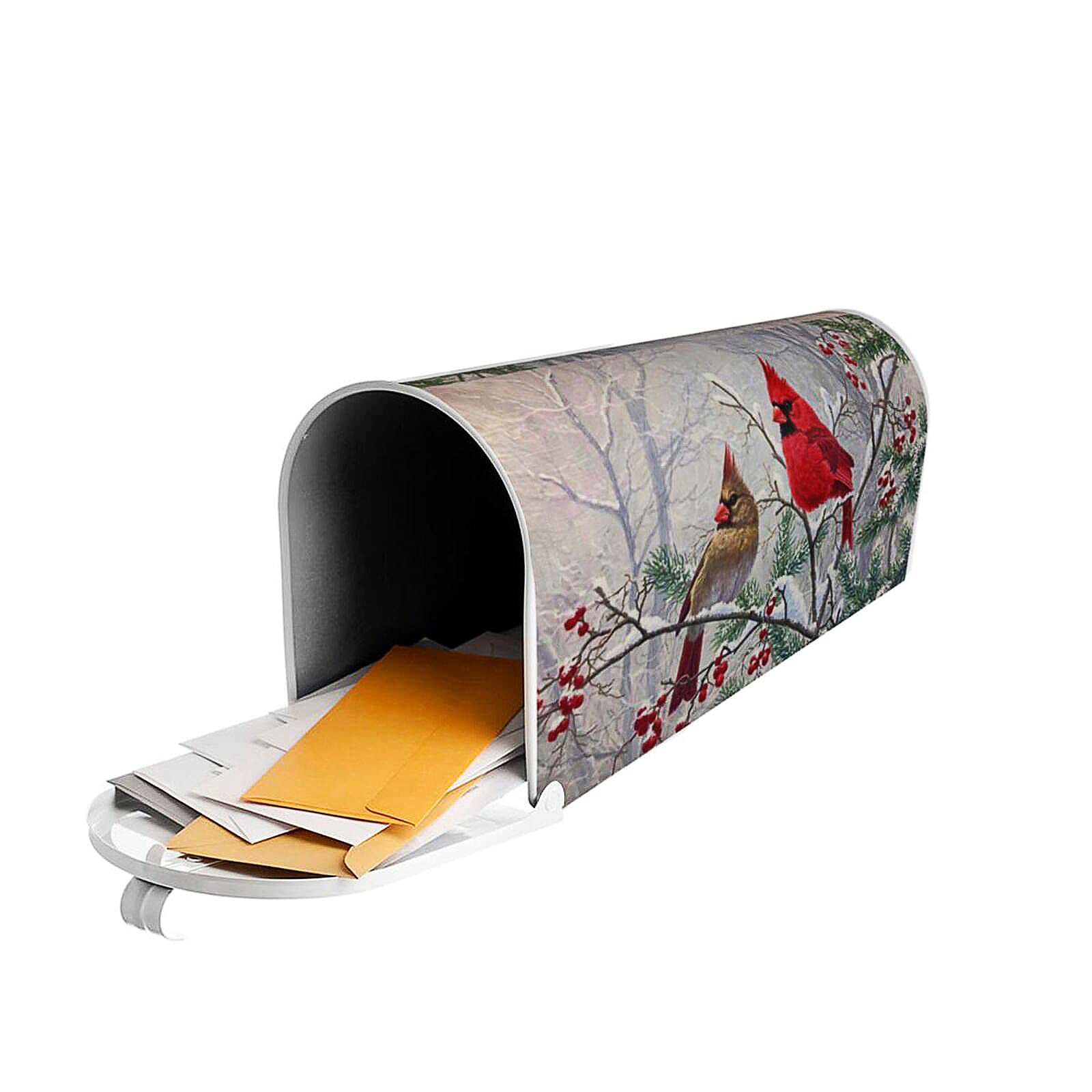 Winter Mailbox Covers Magnetic Bird Mailbox Cover Winter Mailbox Cover Magnetic Mailbox Wraps Standard Size 18" X 21" Holiday Garden Mailboxs Decorations for Outside
