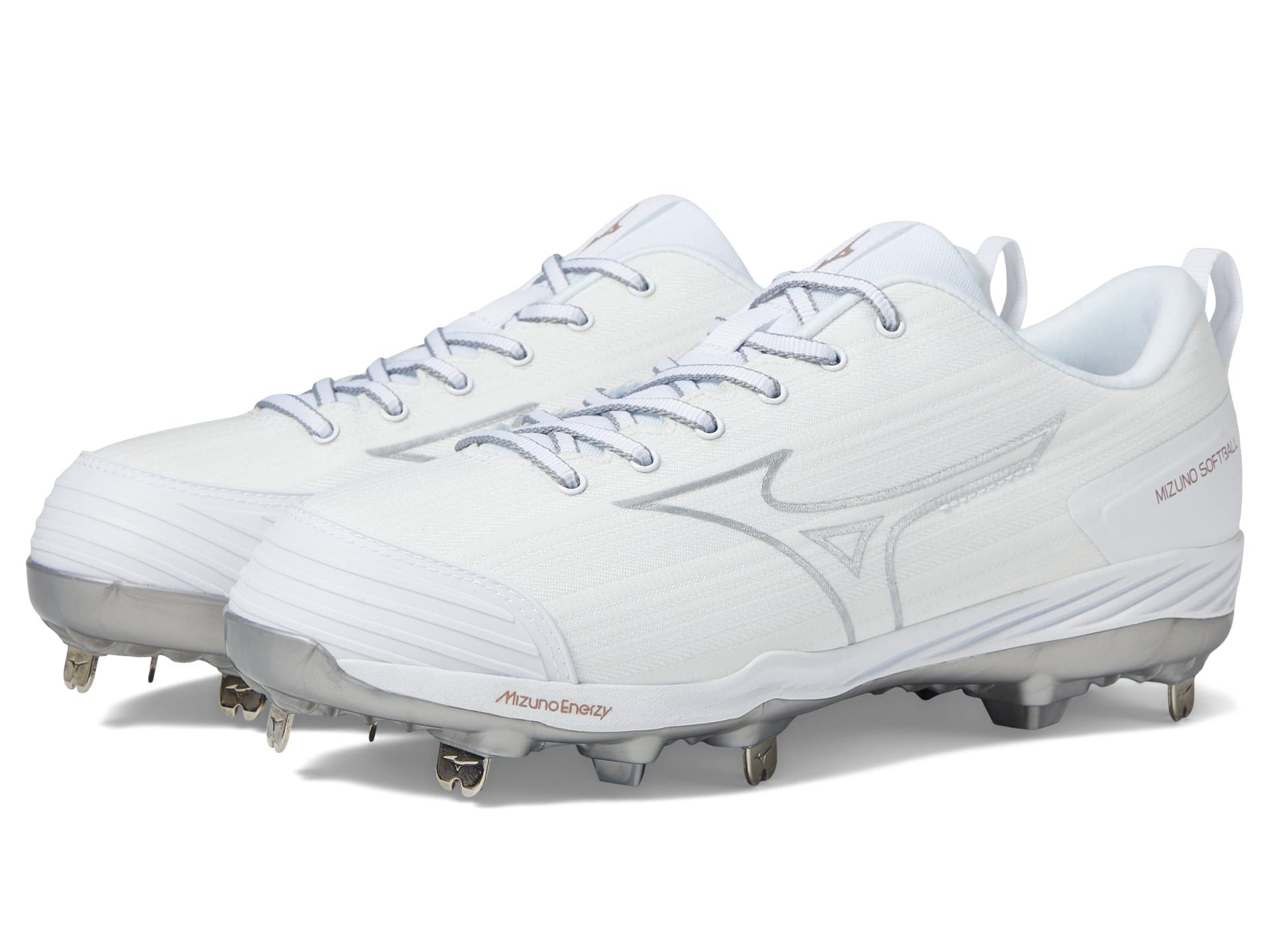 Mizuno Women's Sweep 6 Softball Shoe, White, 11