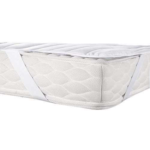 Madison Park Essentials Frisco Waterproof Sofa Bed Mattress Pad, Microfiber - All Over Elastic Mattress Protection Cover, Queen 60x72", White