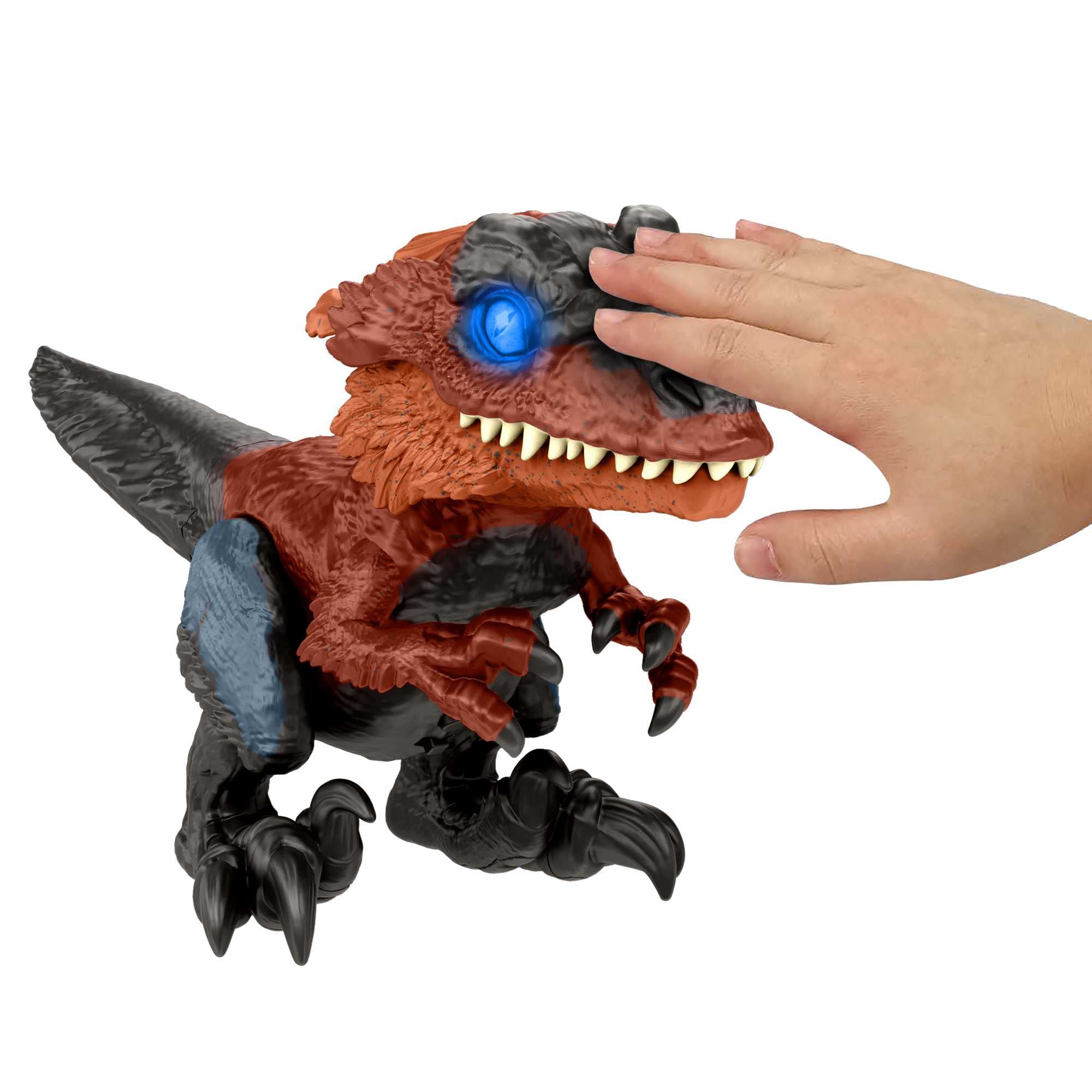 Mattel Jurassic World Dominion Uncaged Interactive Dinosaur Toy, Ultimate Pyroraptor Action Figure with Lights & Motion, 3 Play Modes