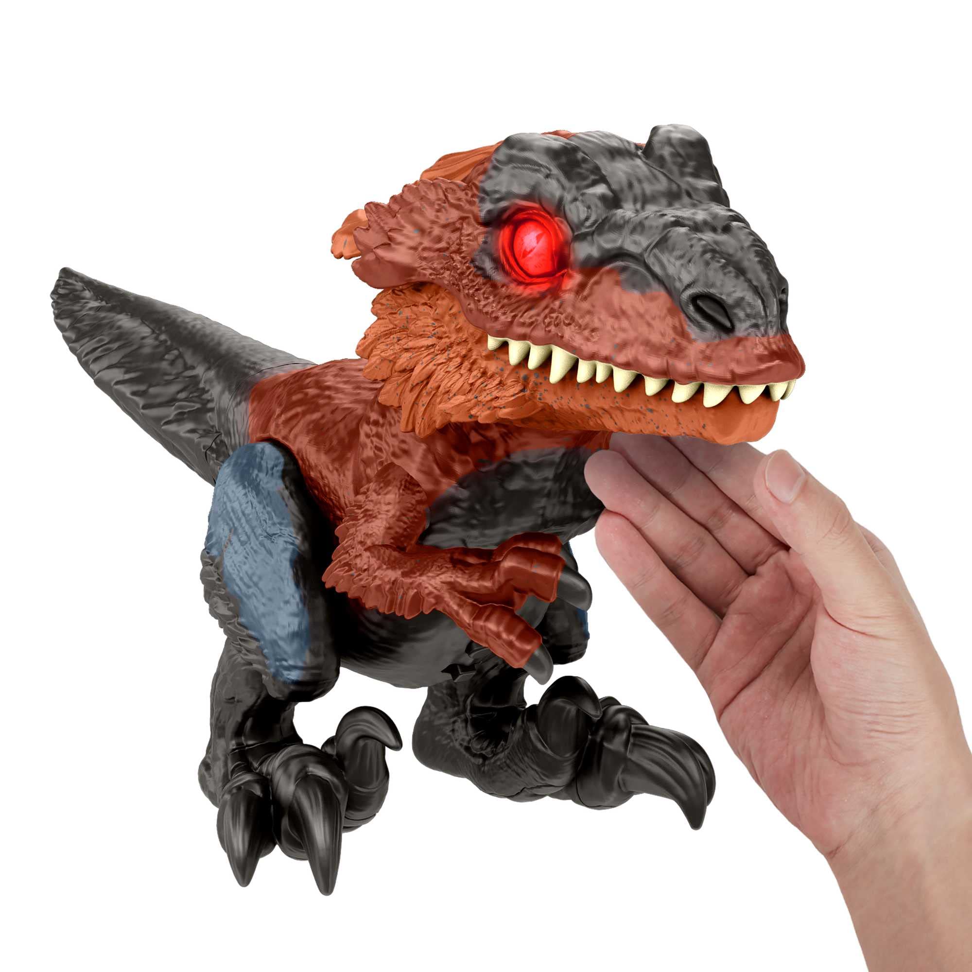Mattel Jurassic World Dominion Uncaged Interactive Dinosaur Toy, Ultimate Pyroraptor Action Figure with Lights & Motion, 3 Play Modes