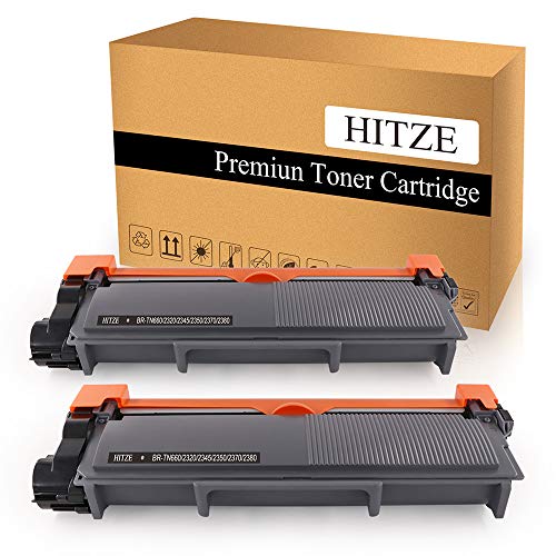 HITZE Compatible Toner Cartridge Replacement for Brother TN630 TN660 TN-660 for Brother MFC-L2700DW DCP-L2540DW HL-L2300D HL-L2380DW HL-L2340DW HL-L2360DW MFC-L2740DW (Black, High Yield, 2 Pack)