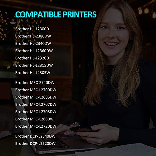 HITZE Compatible Toner Cartridge Replacement for Brother TN630 TN660 TN-660 for Brother MFC-L2700DW DCP-L2540DW HL-L2300D HL-L2380DW HL-L2340DW HL-L2360DW MFC-L2740DW (Black, High Yield, 2 Pack)