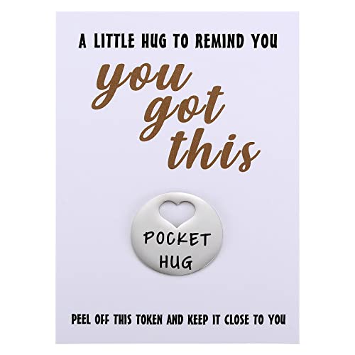 MIXJOY You Got This Pocket Hug Token & Greeting Card for Friends Family, Think of You Missing You Gift, Positivity Cheer Up Gift for Him Her, Sengding a Hug Gifts