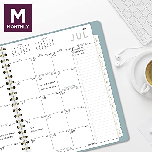 AT-A-GLANCE 2022-2023 Planner, Weekly & Monthly Academic, 8-1/4" x 11", Large, Contempo, Seaglass (70957X46)