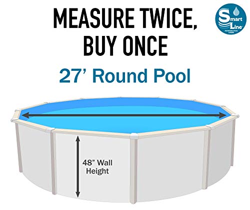 Smartline Mosaic Diamond 27-Foot Round Pool Liner | UniBead Style | 48-Inch Wall Height | 25 Gauge Virgin Vinyl Material | Strong and Durable Liners | Designed for Steel Sided Above-Ground Pools
