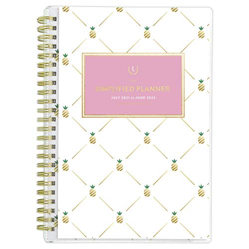 Academic Planner 2021-2022, Simplified by Emily Ley for AT-A-GLANCE Weekly & Monthly Planner, 5-1/2" x 8-1/2", Small, Customizable, for School, Teacher, Student, Pineapple (EL64-201A)