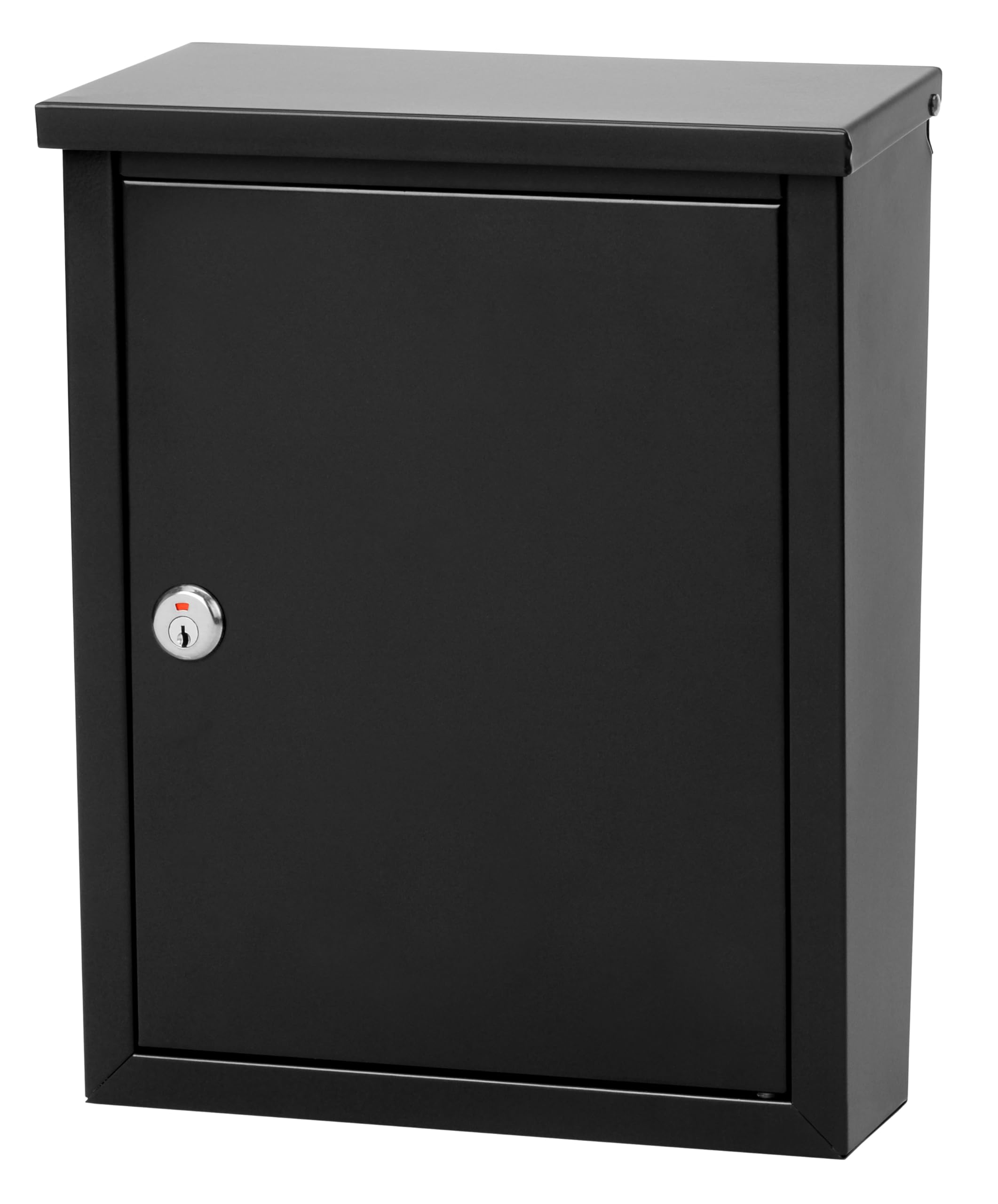 ARCHITECTURAL MAILBOXES 2580B-10 Chelsea Black Locking Wall Mount Mailbox, Medium, Black