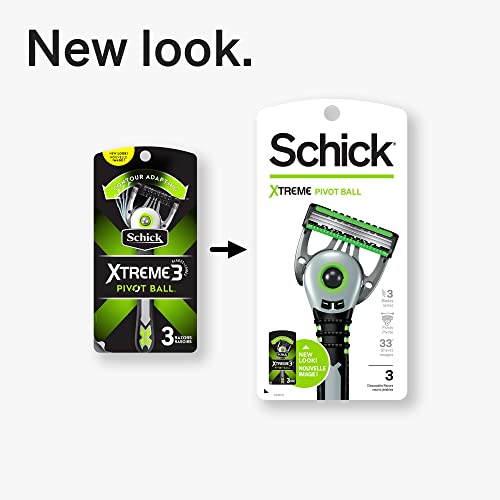 Schick Xtreme Pivot Ball Razor — Disposable Razors Men, Pivot Razor, Schick Pivot Ball, 3 Count