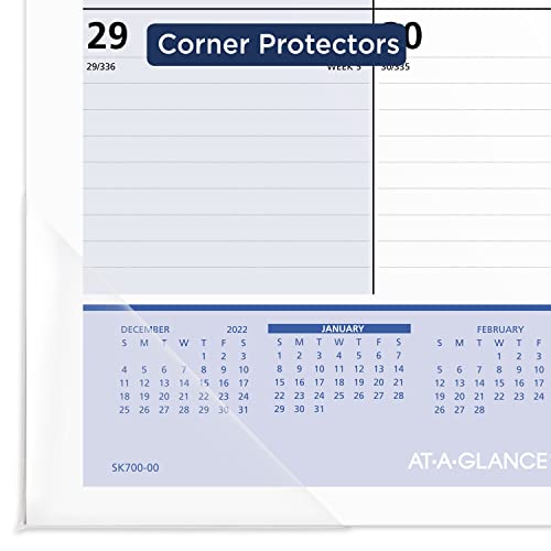 AT-A-GLANCE 2023 Monthly Desk Calendar, Desk Pad, QuickNotes, 22" x 17", Standard (SK70000)