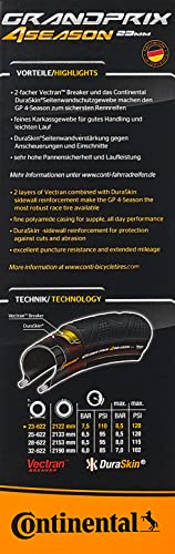 Continental Grand Prix 4-Season Bicycle Tire (700x23, Wire Beaded, Black)