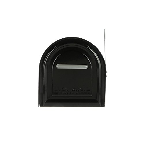 Gibraltar Mailboxes Reliant Locking, Large Capacity, Galvanized Steel, Post-Mount Mailbox, Black