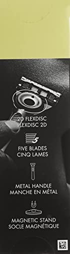 Gillette Mens Razor with Exfoliating Bar by GilletteLabs, Shaving Kit for Men, Includes 1 Handle, 2 Razor Blade Refills, 1 Premium Magnetic Stand