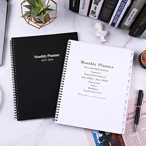 2023-2026 Monthly Planner/Calendar - 3 Year Monthly Planner 2023-2026, July 2023 - June 2026, 9'' x 11'', Calendar Planner with 36 Months Tabs, Double-side Pocket, Holidays, Notes Pages