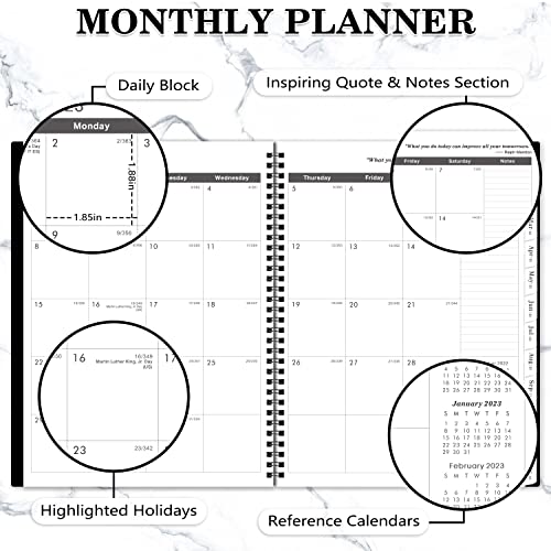 2023-2026 Monthly Planner/Calendar - 3 Year Monthly Planner 2023-2026, July 2023 - June 2026, 9'' x 11'', Calendar Planner with 36 Months Tabs, Double-side Pocket, Holidays, Notes Pages