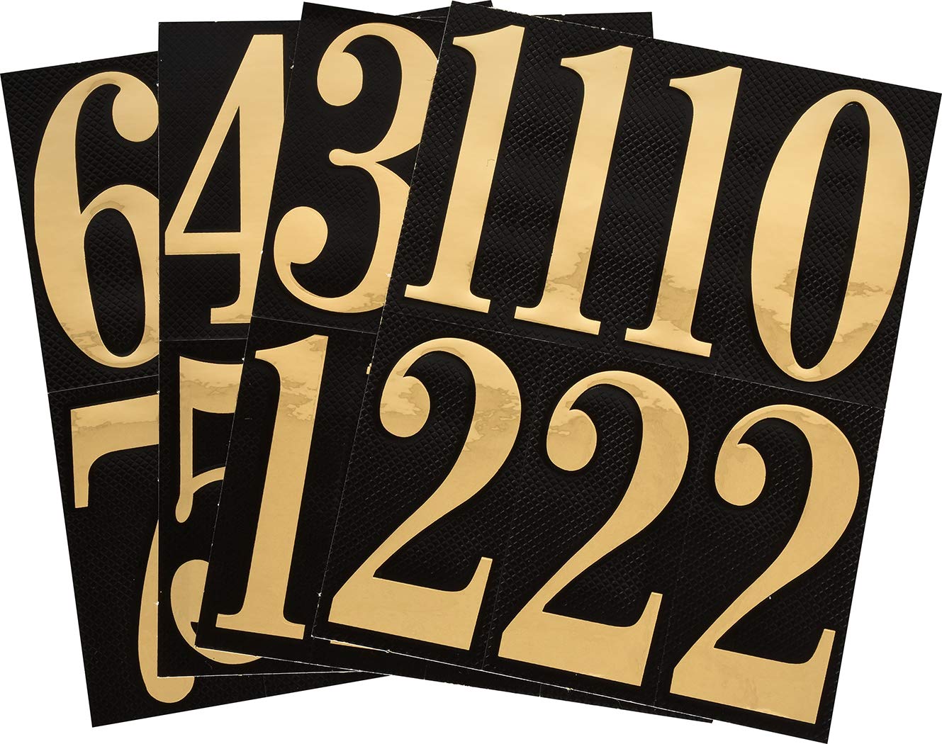 Hillman 842276 Black and Gold Mailbox Number Pack, 3-Inch