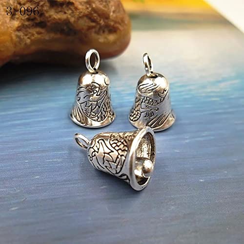 UUYYEO 25 Pcs Christmas Jingle Bells Vintage Bells Pendants Xmas Tree Hanging Bells Small Craft Bells for Christmas Antique Silver