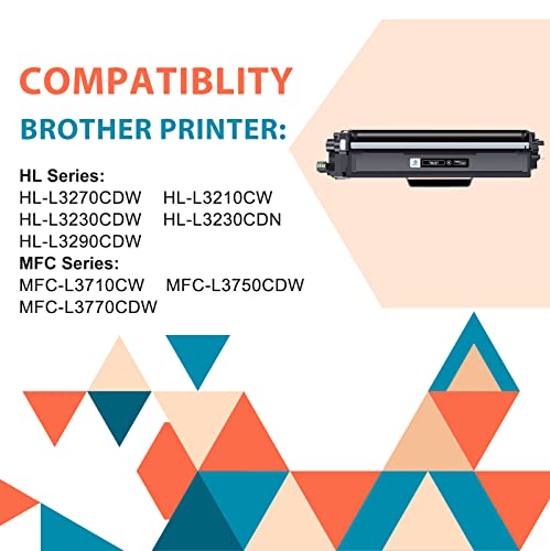 Inkalfa Compatible TN227BK TN-227BK Toner: Cartridge Replacement for Brother TN227 TN227BK TN-223BK TN223BK for MFC-L3770CDW HL-L3290CDW HL-L3230CDW MFC-L3750CDW L3710CW L3210CW Printer (Black, 2Pack)