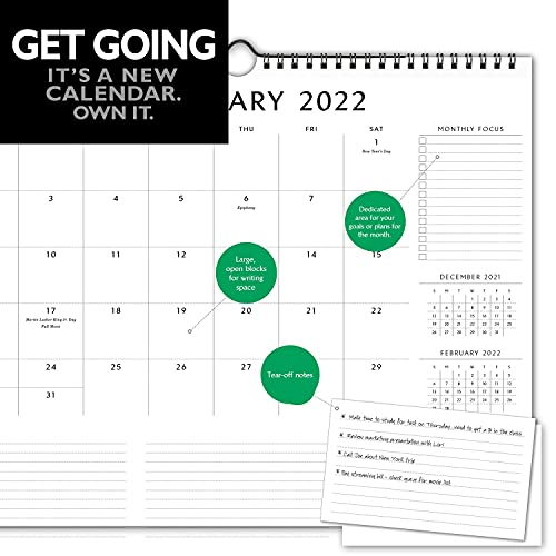 2022 Wall Calendar by AT-A-GLANCE, 15" x 12", Medium, Monthly, Wirebound (PM75828)
