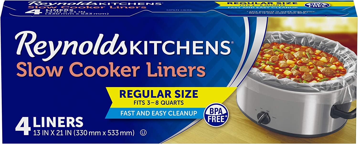 Reynolds Slow Cooker Liners, Regular Size, 4 CT, (Pack of 3)