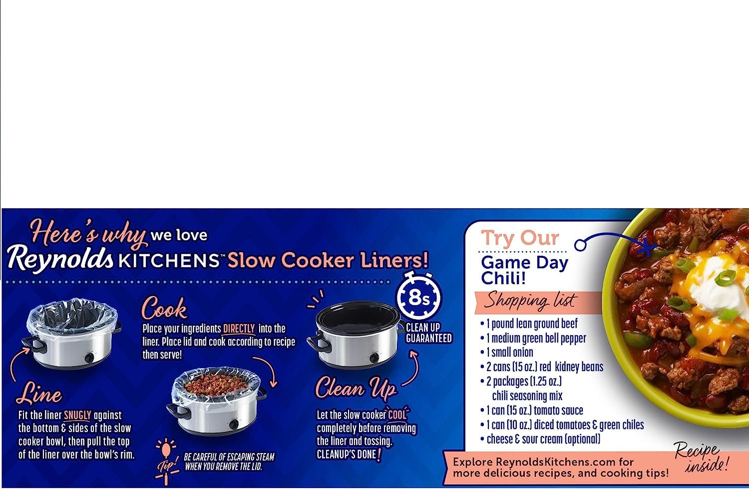 Reynolds Slow Cooker Liners, Regular Size, 4 CT, (Pack of 3)