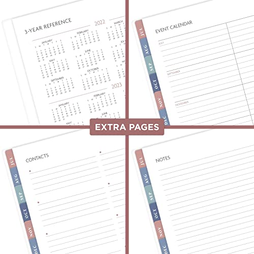 AT-A-GLANCE 2022-2023 Planner, Weekly & Monthly Academic, 8-1/2" x 11", Large, Badge Floral (1613F-905A)