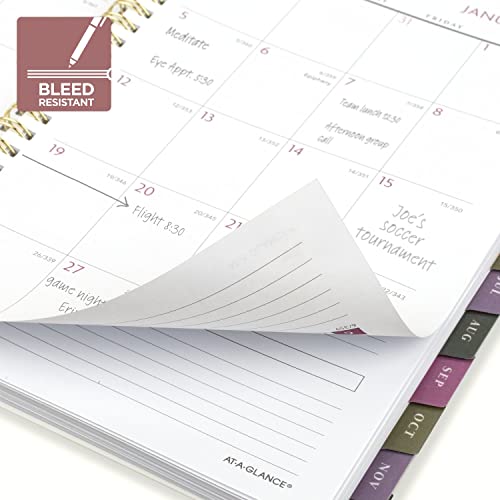 AT-A-GLANCE 2022-2023 Planner, Weekly & Monthly Academic, 8-1/2" x 11", Large, Badge Floral (1613F-905A)