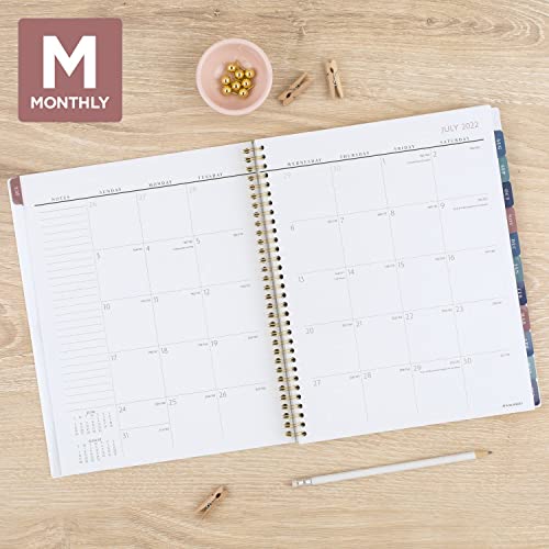 AT-A-GLANCE 2022-2023 Planner, Weekly & Monthly Academic, 8-1/2" x 11", Large, Badge Floral (1613F-905A)