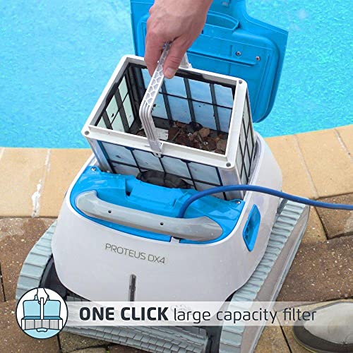 Dolphin Proteus DX4 Automatic Robotic Pool Cleaner with Exceptional Cleaning Power, Ideal for Swimming Pools up to 50 Feet