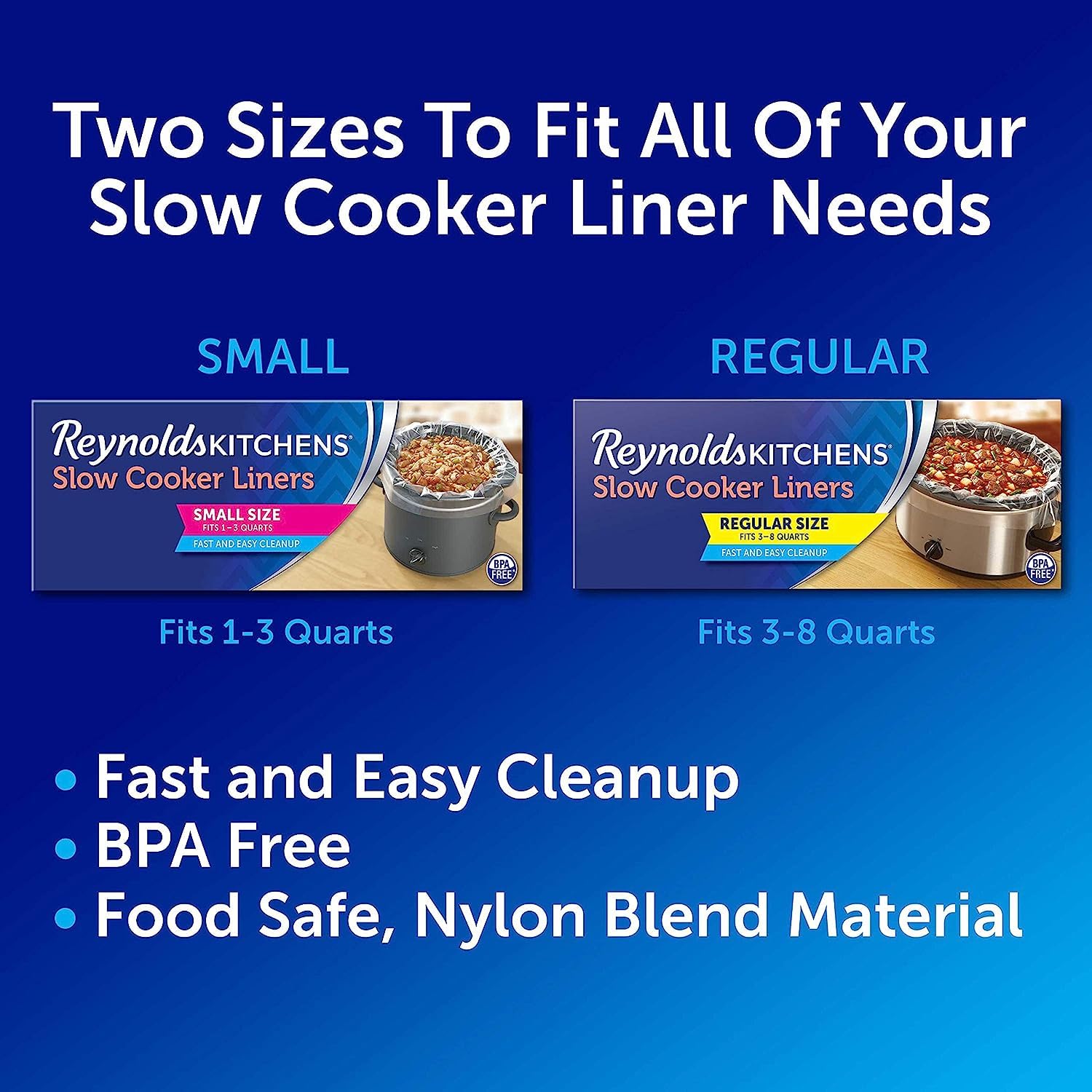 Reynolds Slow Cooker Liners, Regular Size, 4 CT, (Pack of 3)
