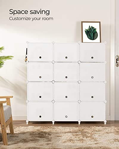 DINMO Shoe Rack, 8 Tier Shoe Storage Cabinet, 48 Pair Plastic Shoe Organizer for Closet Hallway Bedroom Entryway, White