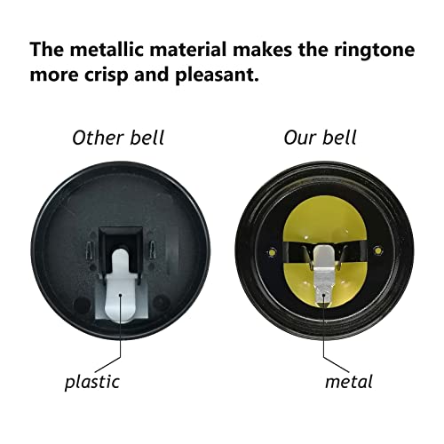 2 Pack Call Bell, 3.35" Diameter Metal Bell, Service Bell for Desk, Hotels, School, Restaurant, Smile Yellow